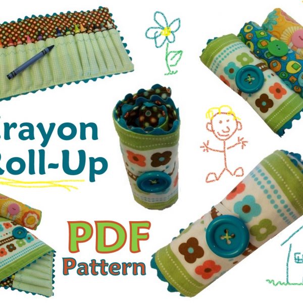 Crayon Roll Up Sewing Pattern – Jasmine Art Works