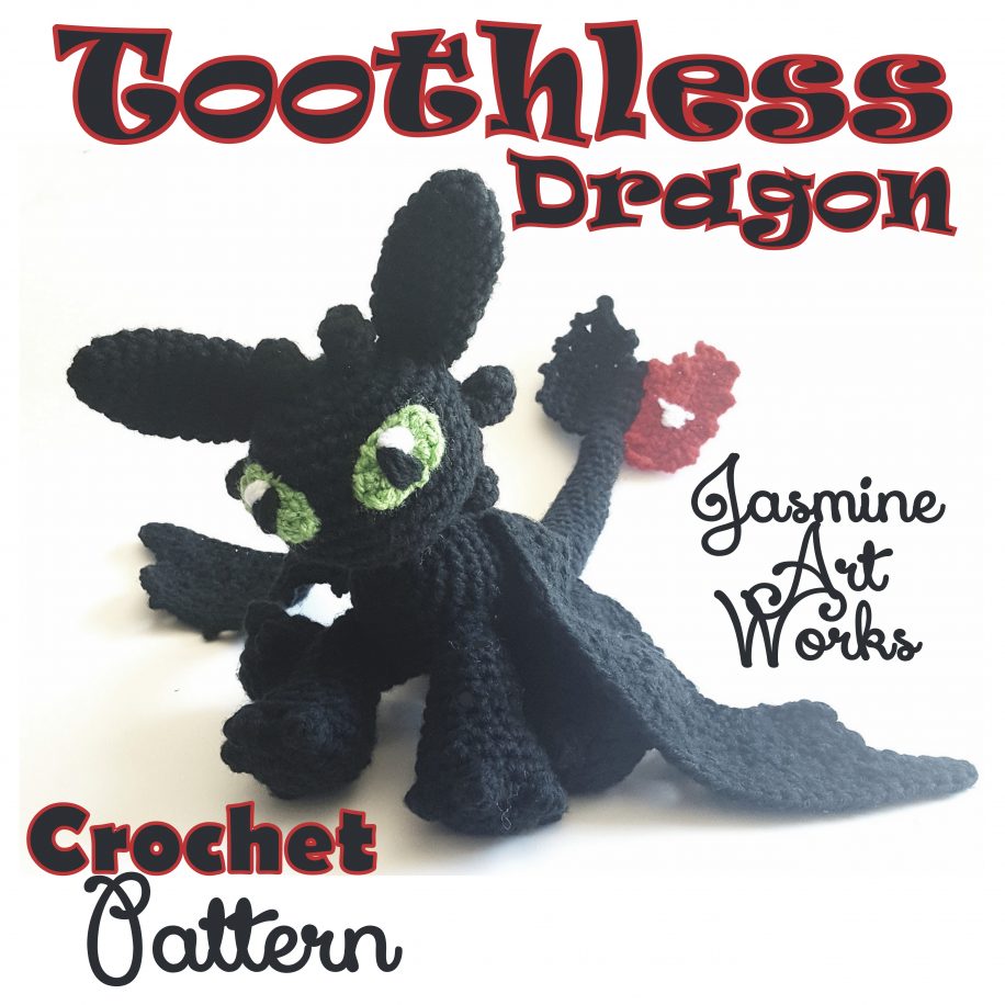 Toothless Dragon Crochet Pattern – Jasmine Art Works